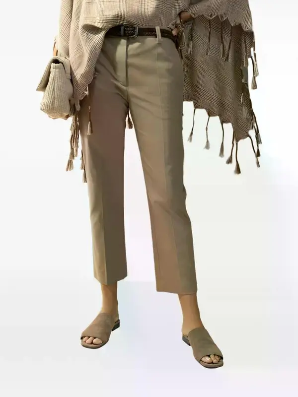 Brunello Cucinelli Cigarette Trousers - Brown