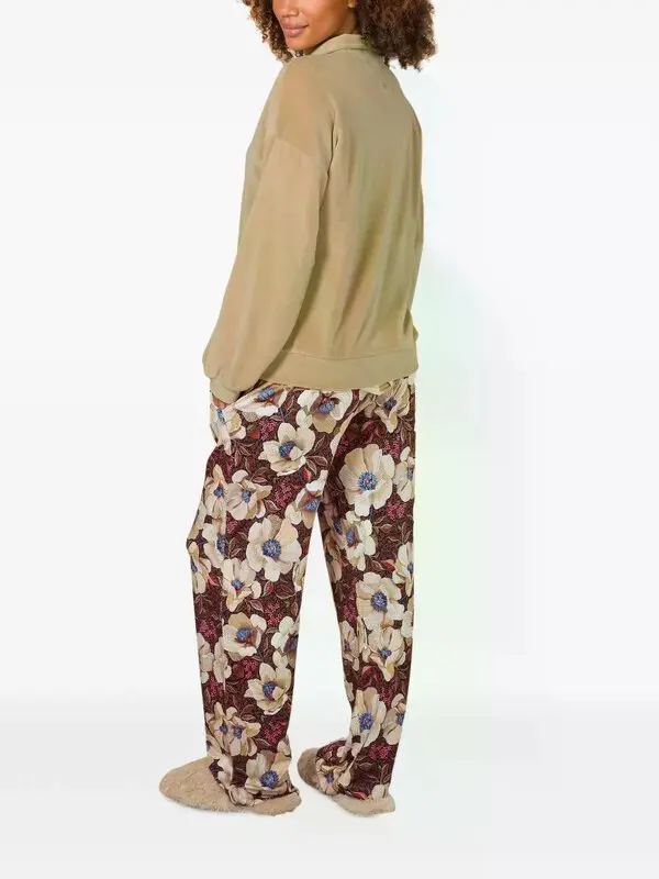 PIP STUDIO Floral Print Loungewear Trousers - Brown