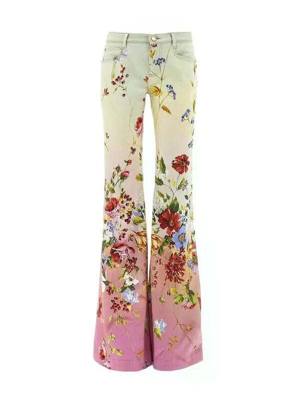 Roberto Cavalli Miami Floral Flared Trousers