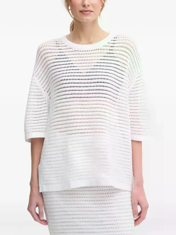 MARC AUREL Open-knit T-shirt
