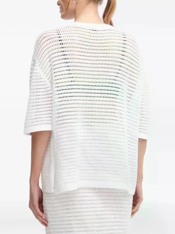 MARC AUREL Open-knit T-shirt