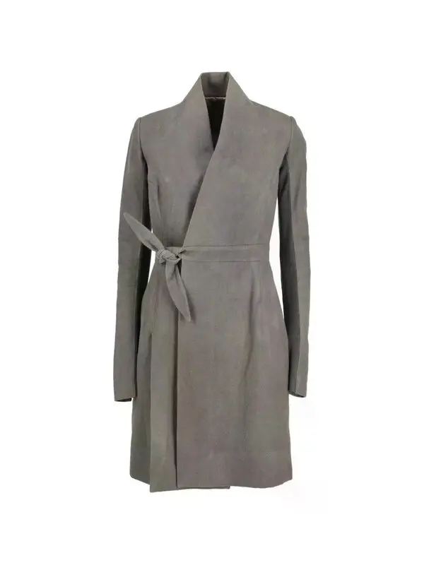 Rick Owens 2009 V-neck Belted Coat