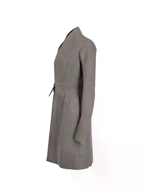 Rick Owens 2009 V-neck Belted Coat