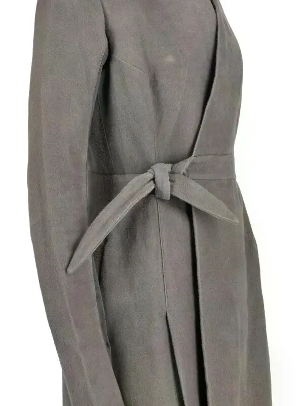 Rick Owens 2009 V-neck Belted Coat