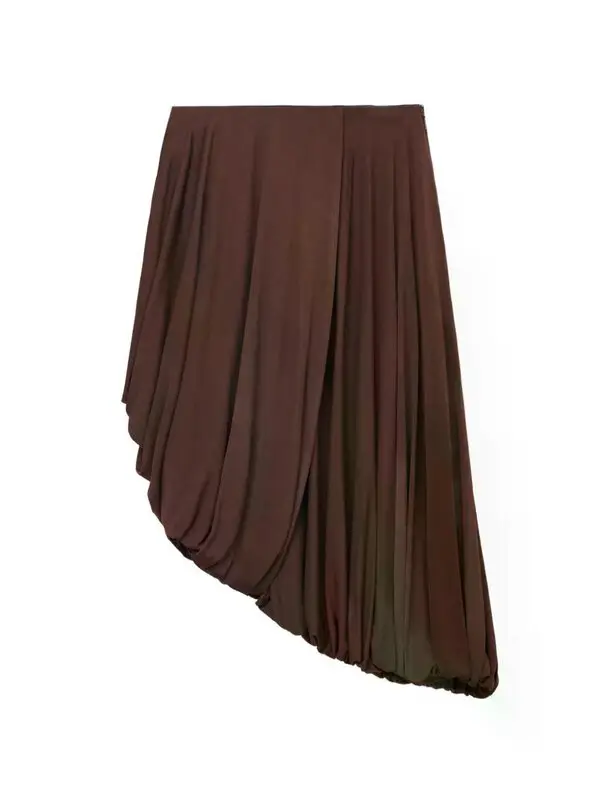Loewe Draped Silk Skirt
