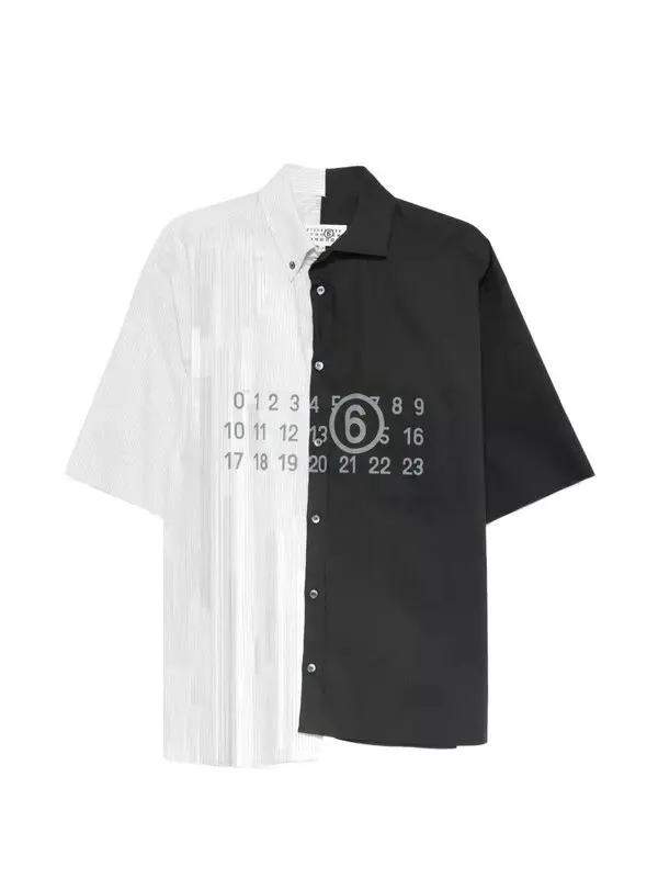 MAISON MARGIELA Striped Panelled Shirt - White