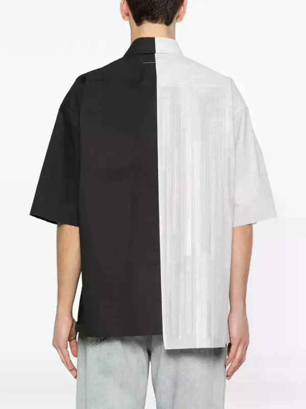 MAISON MARGIELA Striped Panelled Shirt - White