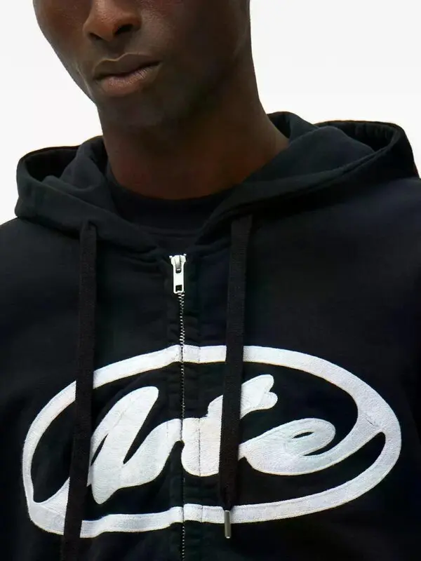 ARTE ANTWERP Hooded Zip-up Sweatshirt - Black