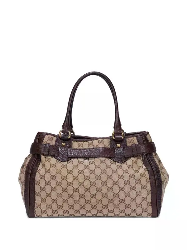 Gucci Canvas Buckled Handbag