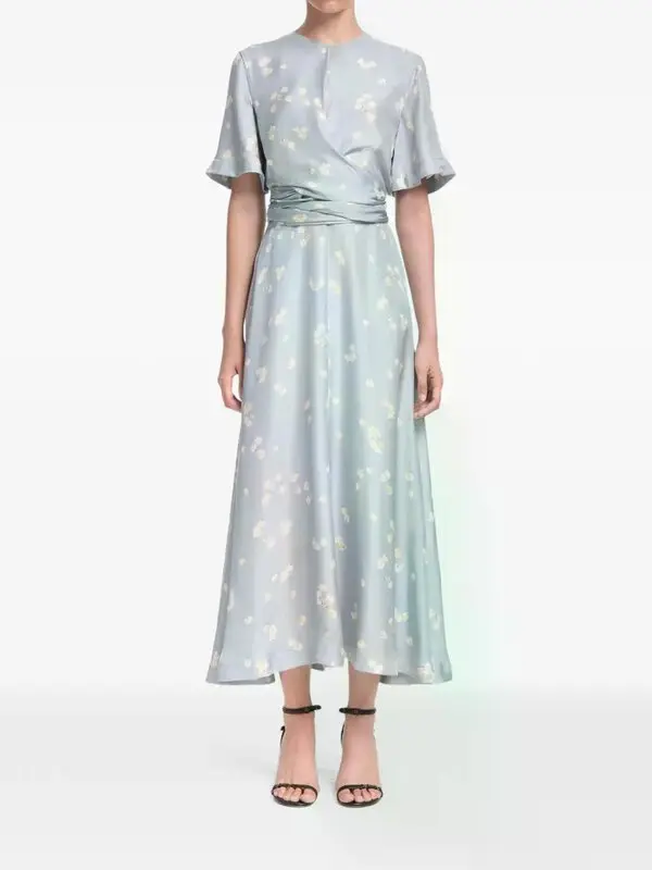 Altuzarra Floral Wrap Midi Dress