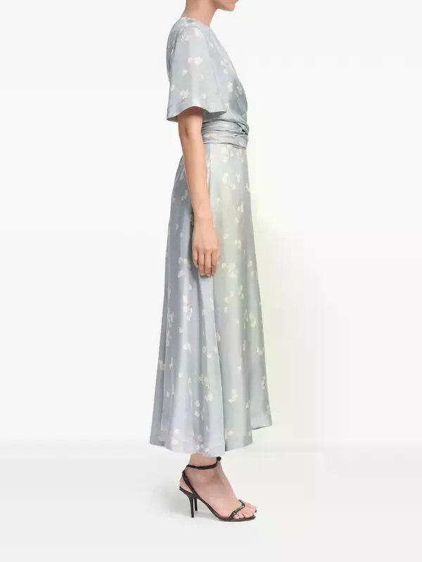 Altuzarra Floral Wrap Midi Dress