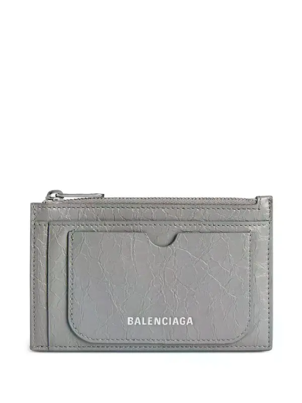 Balenciaga Superbusy Ziped Card Holder - Grey