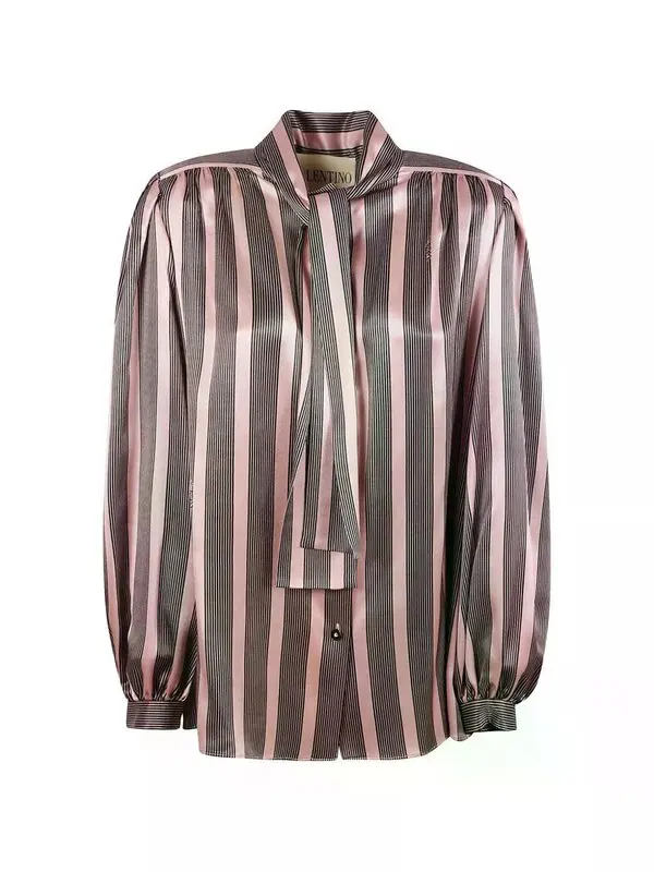 Valentino Garavani Striped Long-sleeve Shirt - Black