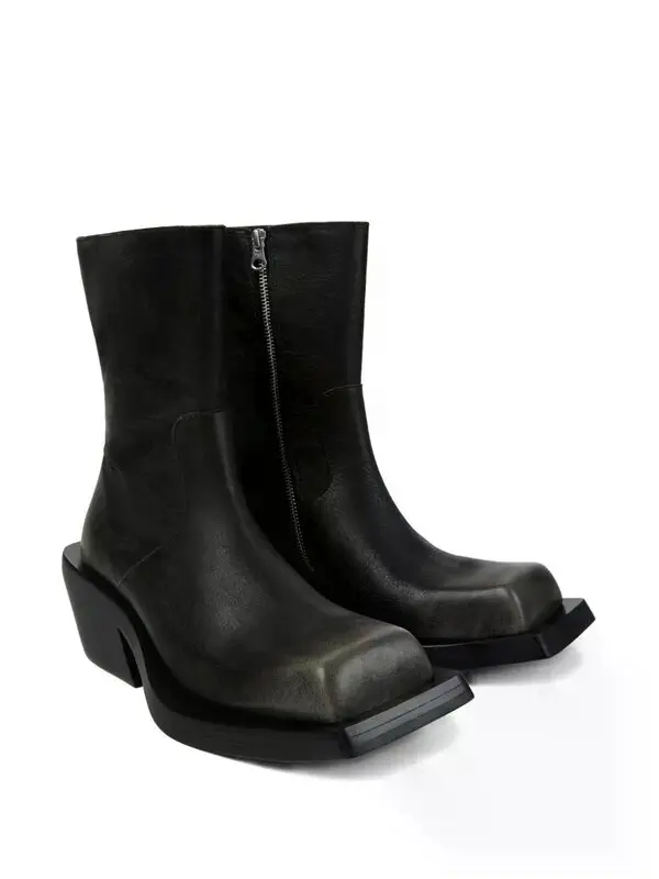 Camper Ankle Boots With Square Toe - Black