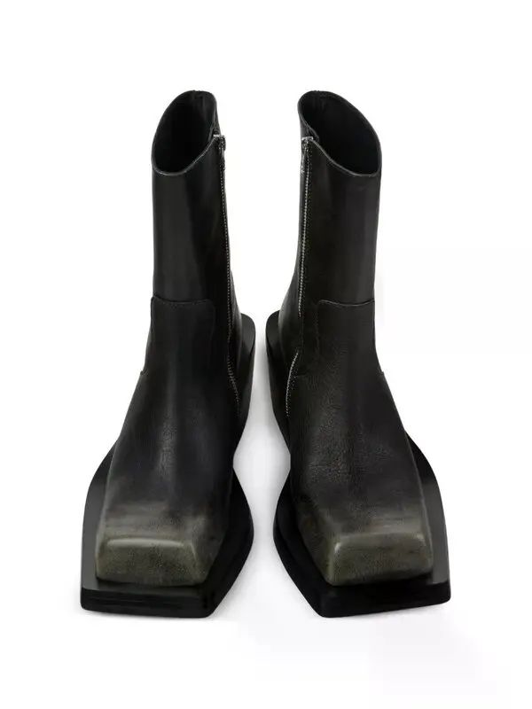 Camper Ankle Boots With Square Toe - Black