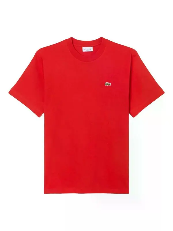 Lacoste Logo-patch Crew-neck T-shirt - Red