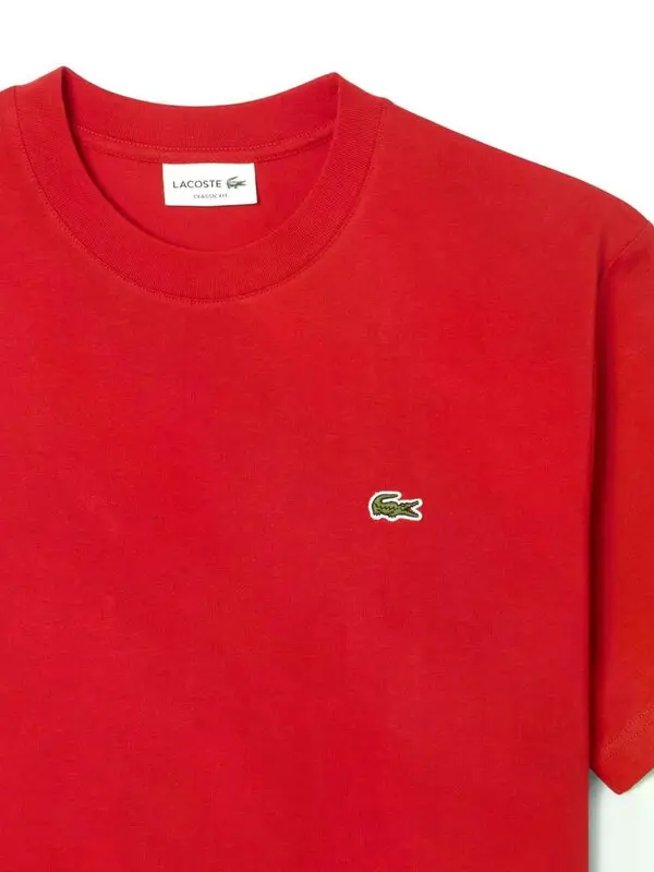 Lacoste Logo-patch Crew-neck T-shirt - Red