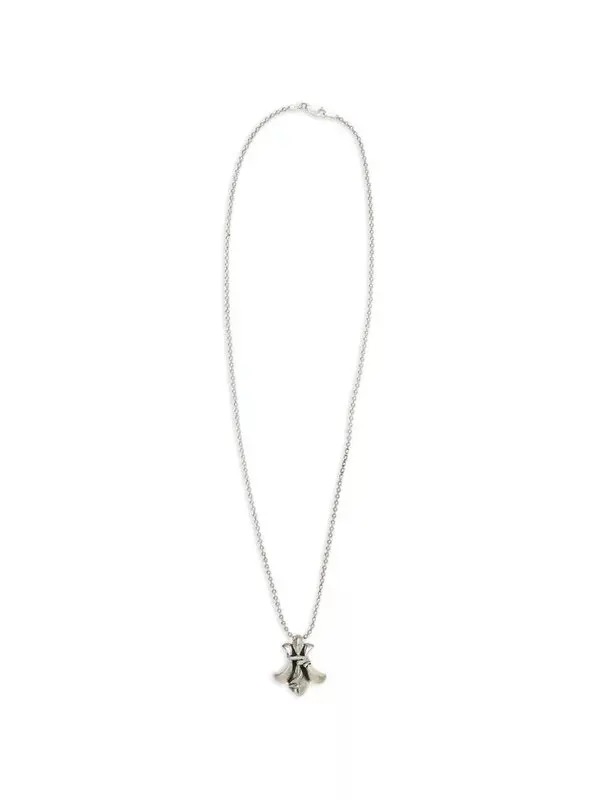 AMAL GUESSOUS Fleur De Lis Pendant Necklace - Silver