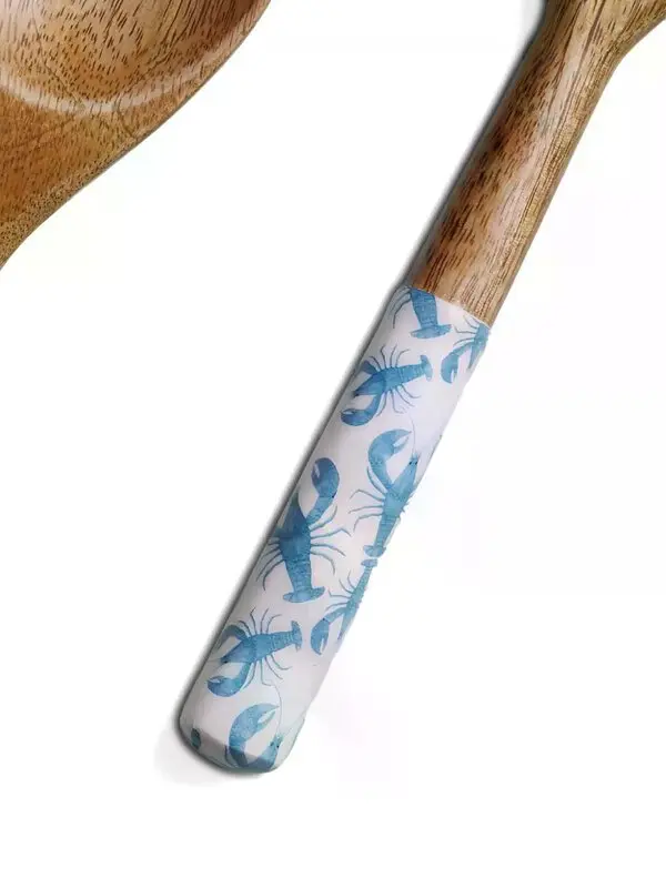 CHEHOMA Lobster-print Wooden Salad Server