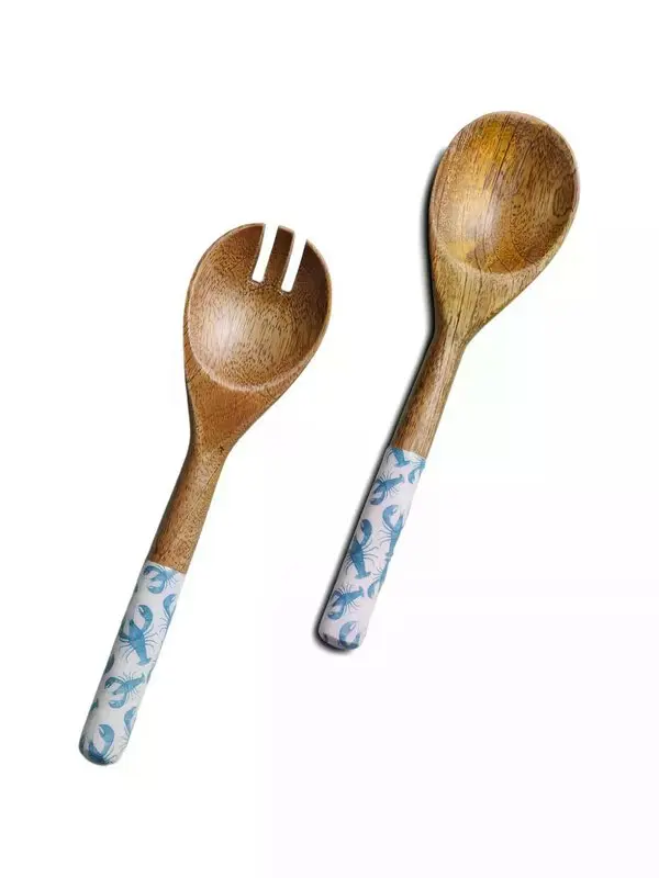 CHEHOMA Lobster-print Wooden Salad Server