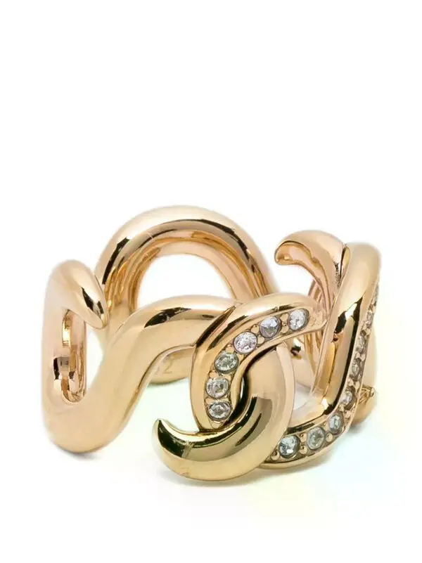 SWAROVSKI Dextera Round-cut Open Ring - Gold