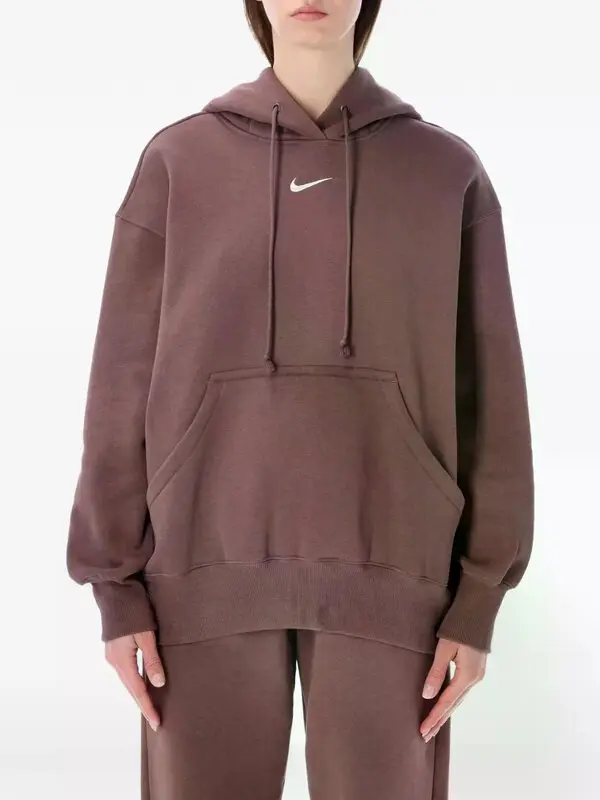Nike Logo-detailed Hoodie - Brown
