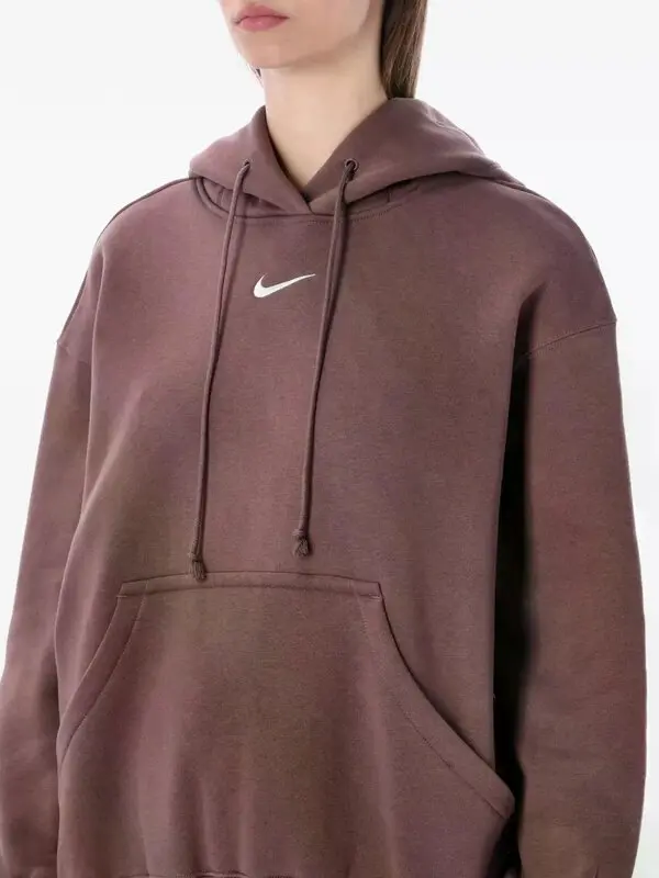 Nike Logo-detailed Hoodie - Brown