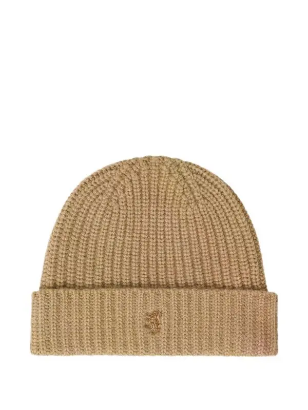 Pringle Of Scotland Ribbed Cashmere Beanie - Neutrals