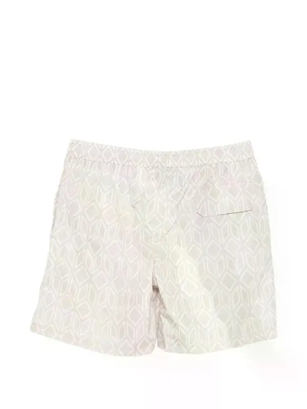 Eleventy Geometric-pattern Beach Shorts