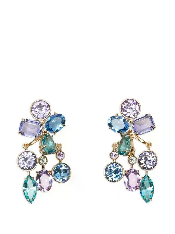 SWAROVSKI Gema Crystal Stud Earrings - Gold