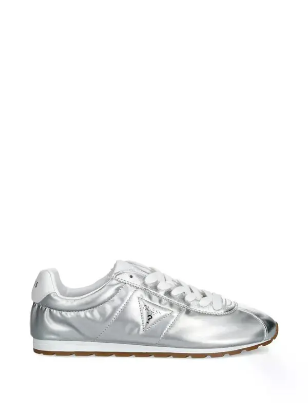 Guess Logo Lace-up Sneakers - Silver