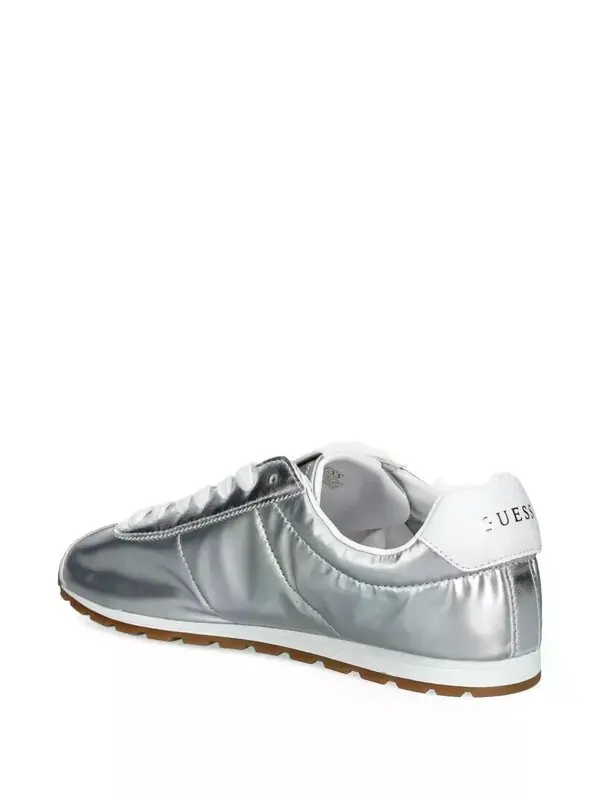 Guess Logo Lace-up Sneakers - Silver