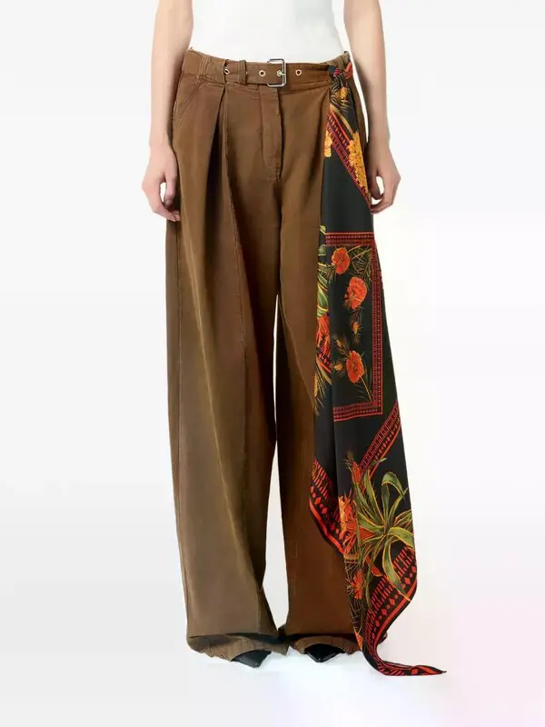 Blumarine Floral-print Scarf - Black