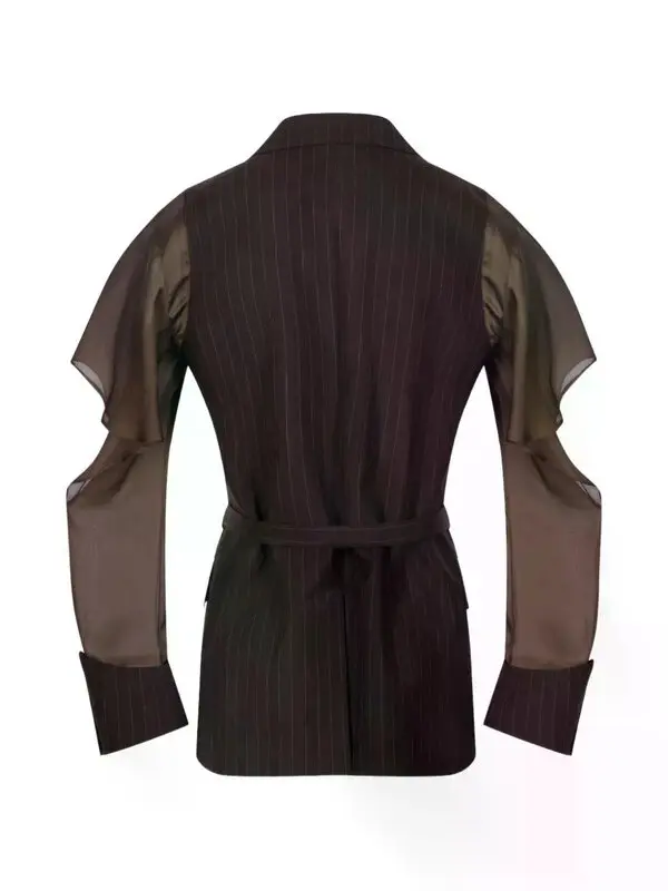 Sacai Belted Jacket - Brown