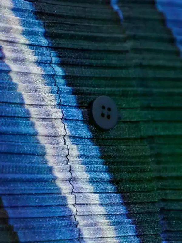 Issey Miyake Striped Pleated Cardigan