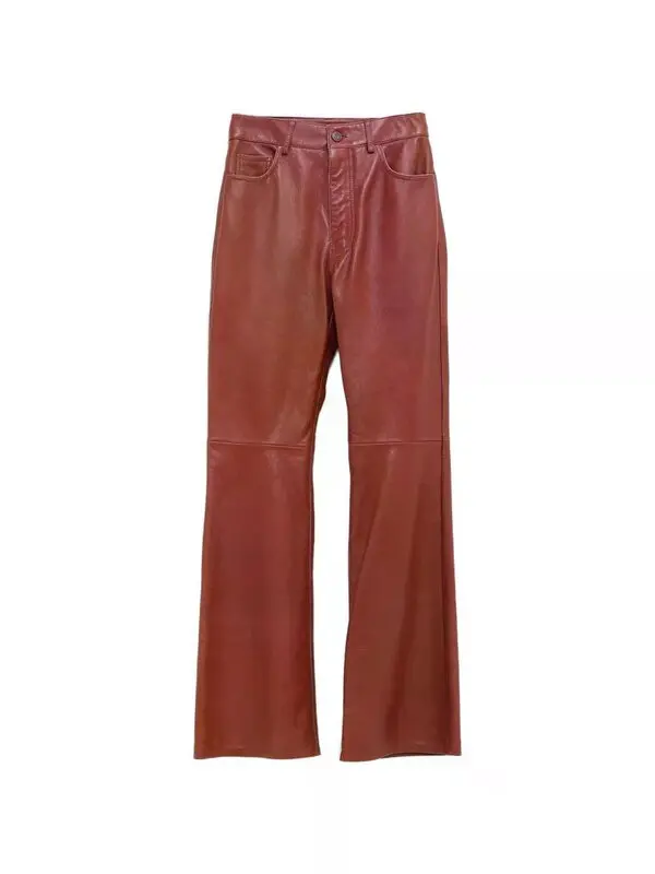 Chloé Belt-loop Leather Trousers