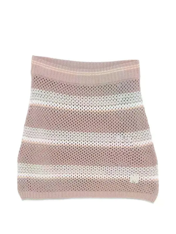 Amiri Striped Knitted Mini Skirt