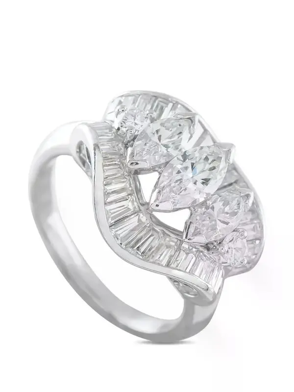 LB EXCLUSIVE Platinum Diamond Ring - Silver