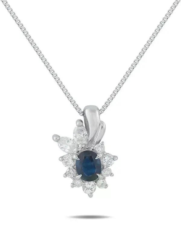 LB EXCLUSIVE Diamond And Alexandrite Pendant Necklace - Silver