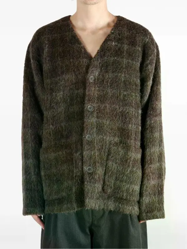 Our Legacy Check-pattern Cardigan - Brown