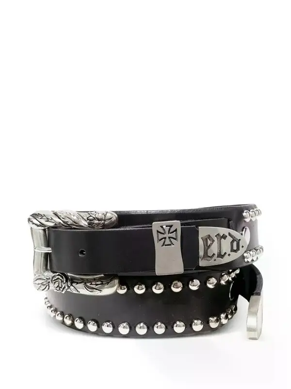 Enfants Riches Déprimés Studded Rose Belt - Black
