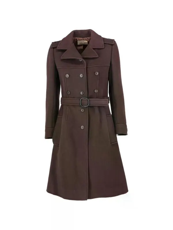 COURREGES Wool Single-breasted Belted Coat