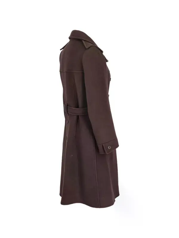 COURREGES Wool Single-breasted Belted Coat