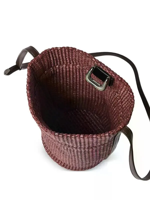 Brunello Cucinelli Techno-raffia Shoulder Bag - Red