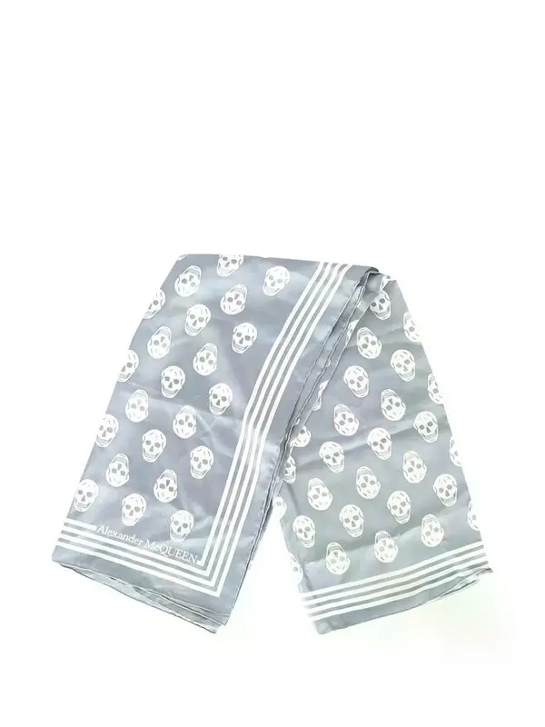 Alexander McQueen Skull-print Scarf - Grey