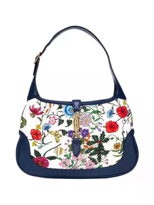 Gucci Jackie Floral Buckle Handbag