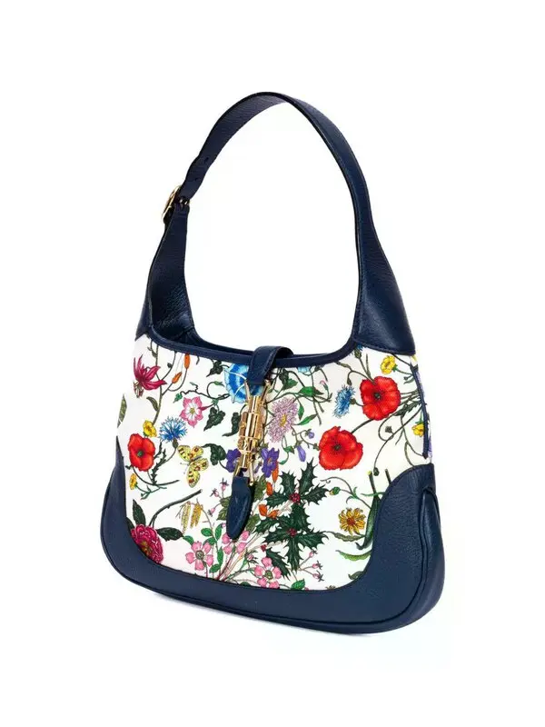 Gucci Jackie Floral Buckle Handbag