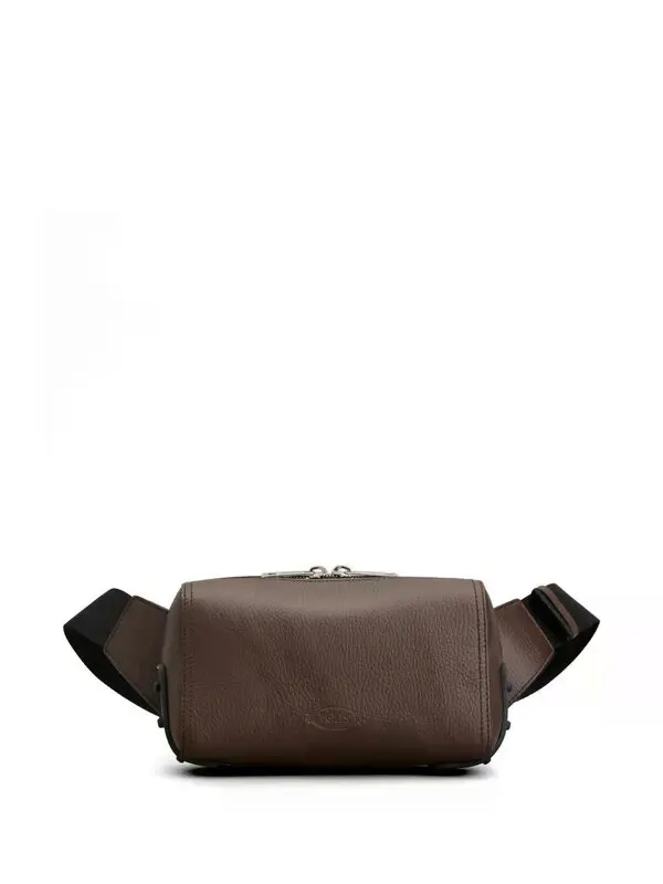 TOD'S Logo-detail Messenger Bag - Brown