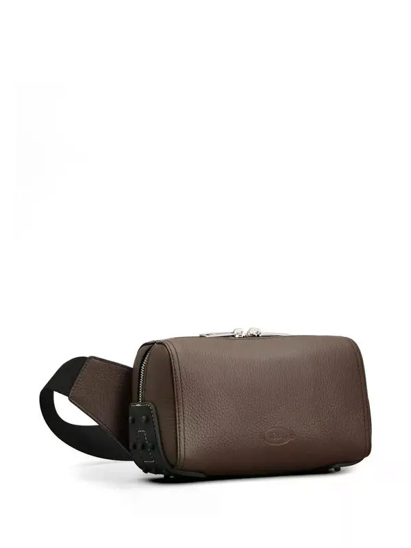 TOD'S Logo-detail Messenger Bag - Brown