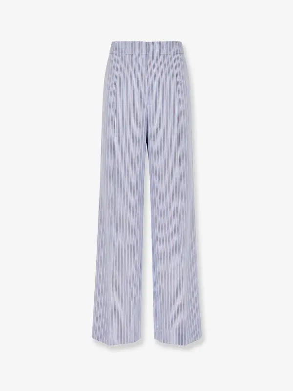 Dries Van Noten Pila Cupro Striped Trousers - Blue